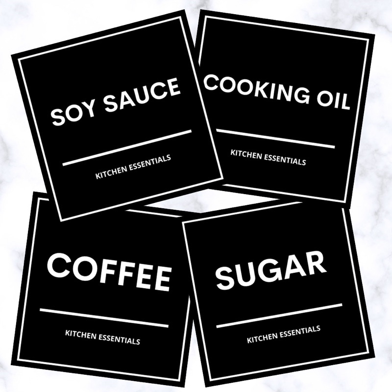 Minimalist Pantry Labels - High quality | Shopee Philippines