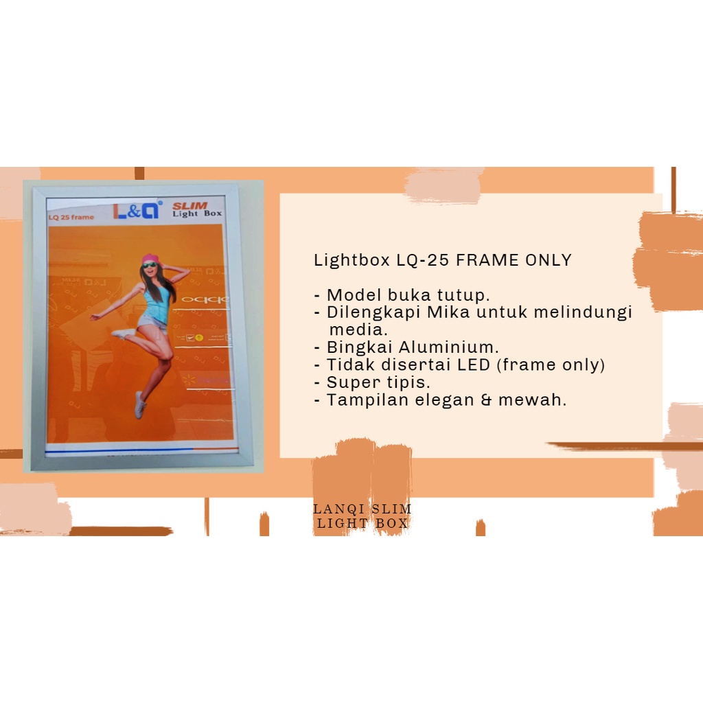 Slim LIGHT BOX - LED LIGHT BOX Open Close INDOOR (1-Sided) LQ-25 FRAME ...