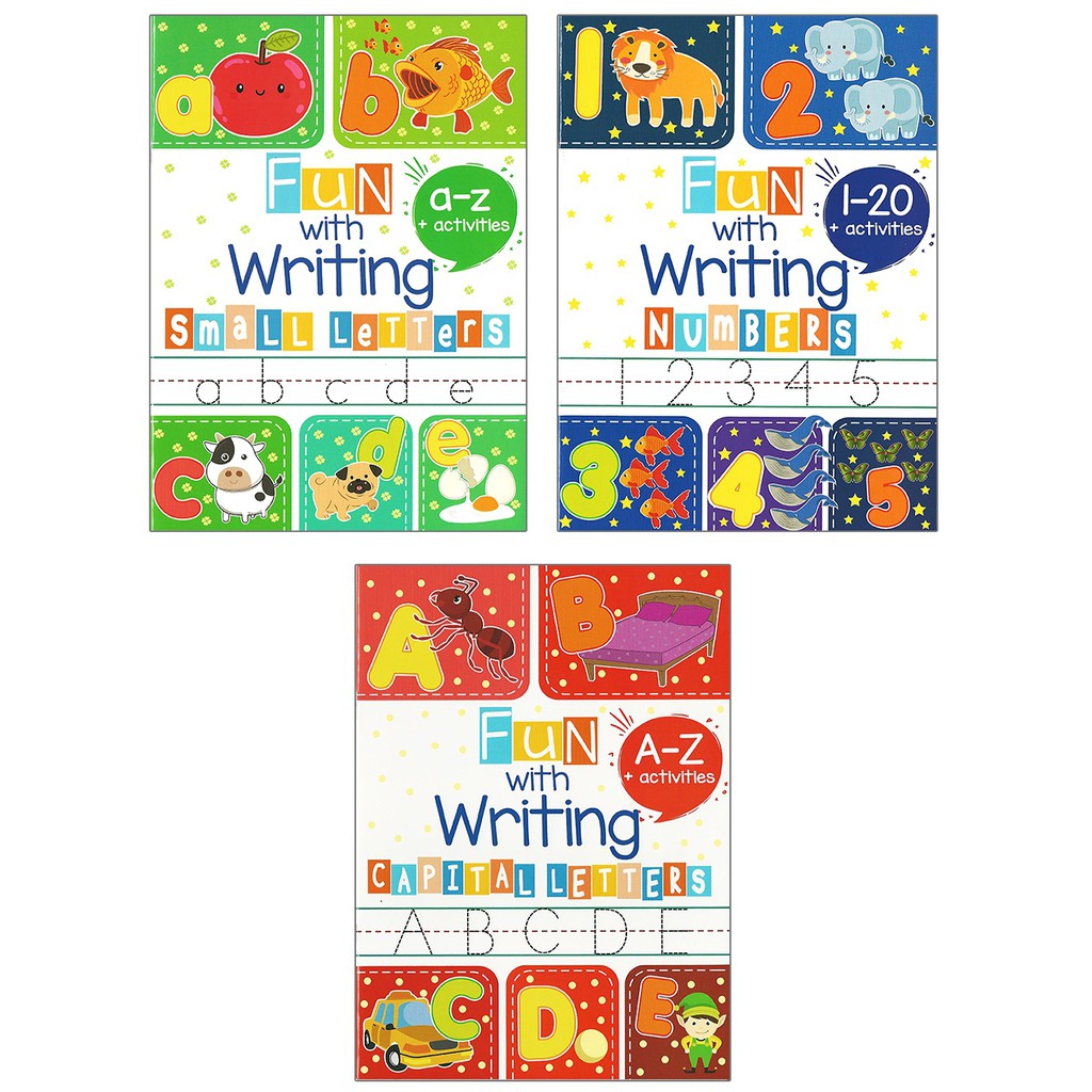 FUN WITH WRITING SERIES SET OF 3 (CAPITAL LETTERS, SMALL LETTERS ...