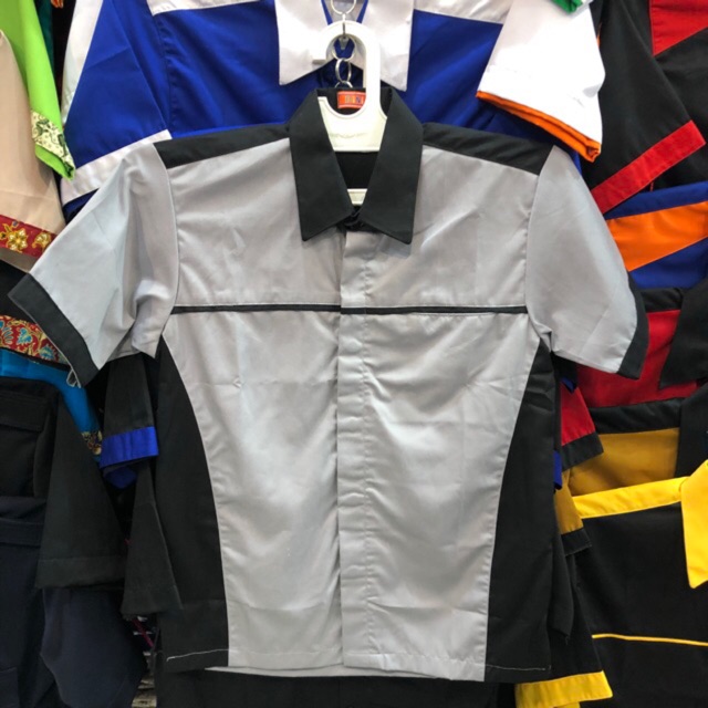 Office Work Uniforms, Office Work Clothes, Black Gray Work Shirts (Can ...