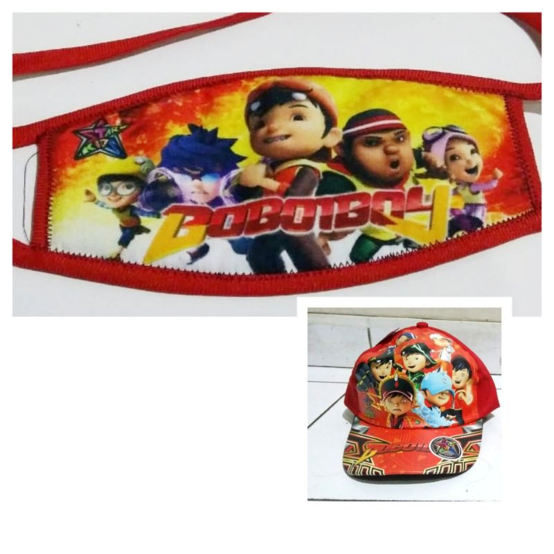 Boys' Mask Hat Package with boboiboy Cartoon Character motif boiboiboi ...