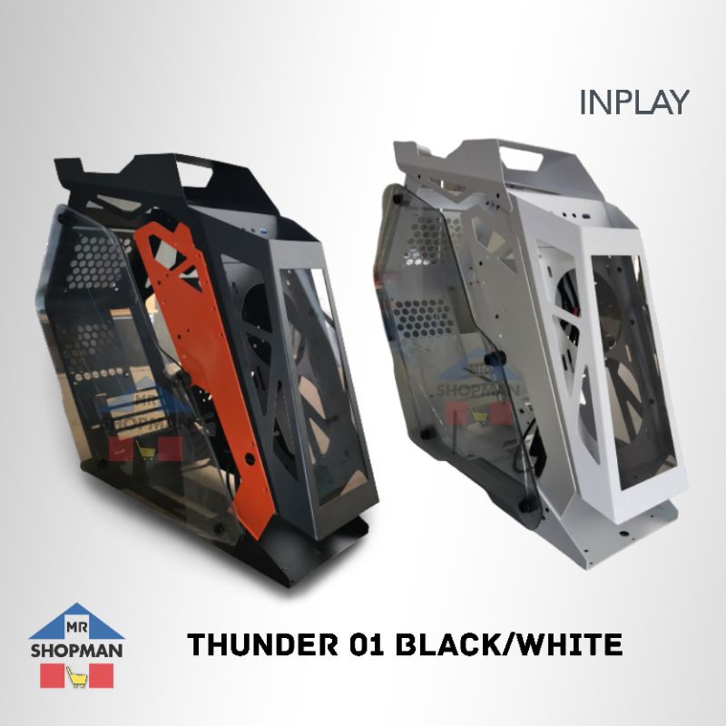 INPLAY Thunder 01 Black / White Desktop Computer PC Case | Shopee ...