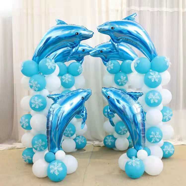 foil balloon 39 inch Sea world animal Pink Blue Dolphin birthday party ...