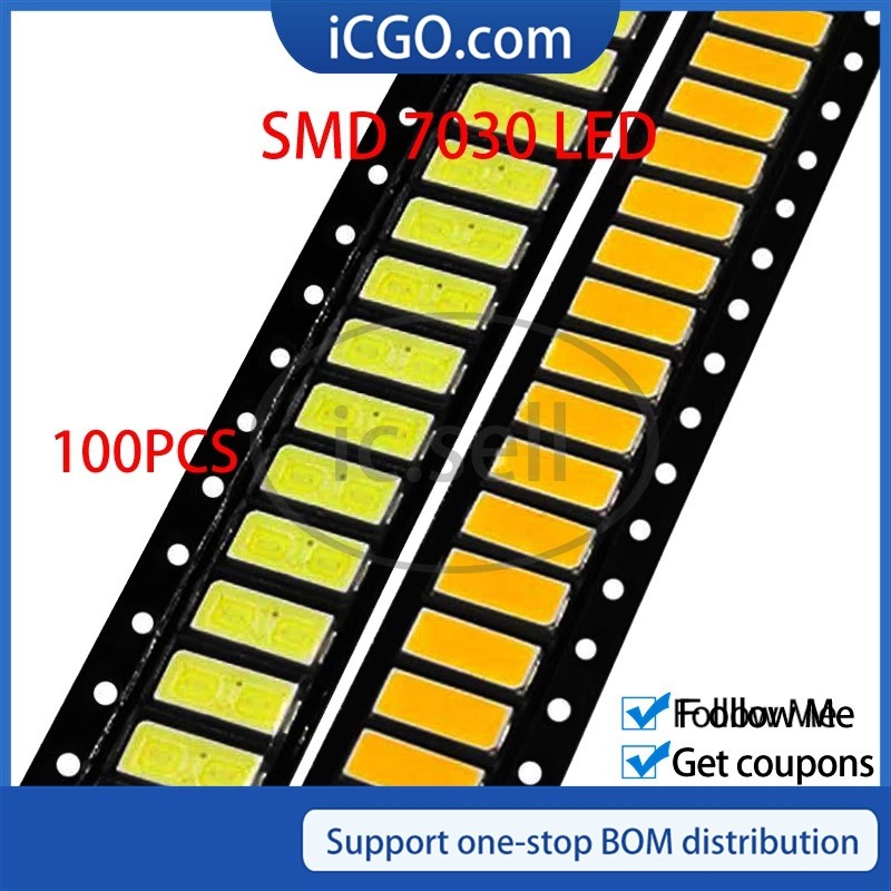 100pcs 7030 LED diodes 1W 150Ma 6500K LED LCD TV backlight lamp with ...