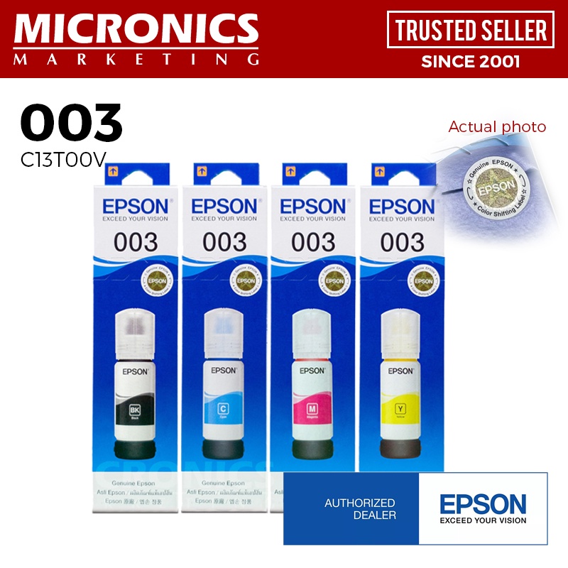 Epson 003 for L1110, L3110, L3210, L3150, L5190, L5290 - ORIG, SEALED ...