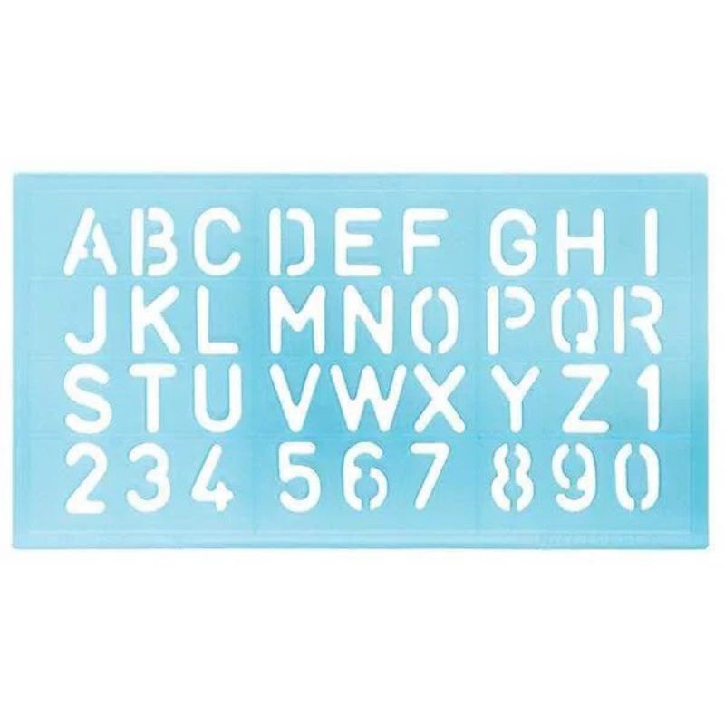 Letter And Number Screen Printing Ruler BT 250 Mall Alphabet | Shopee ...