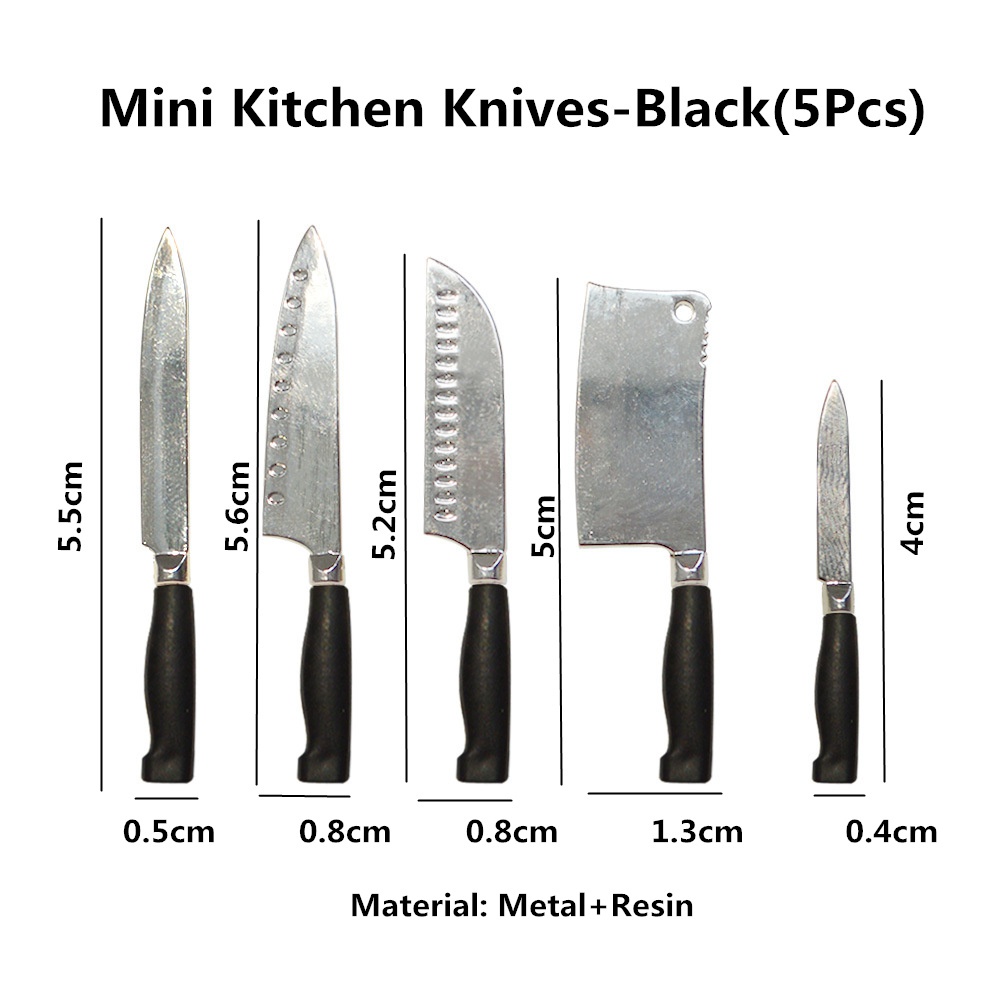 1:12 Dollhouse Mini Kitchen Knives Model/Knife Holder/Fresh-Keeping Box ...