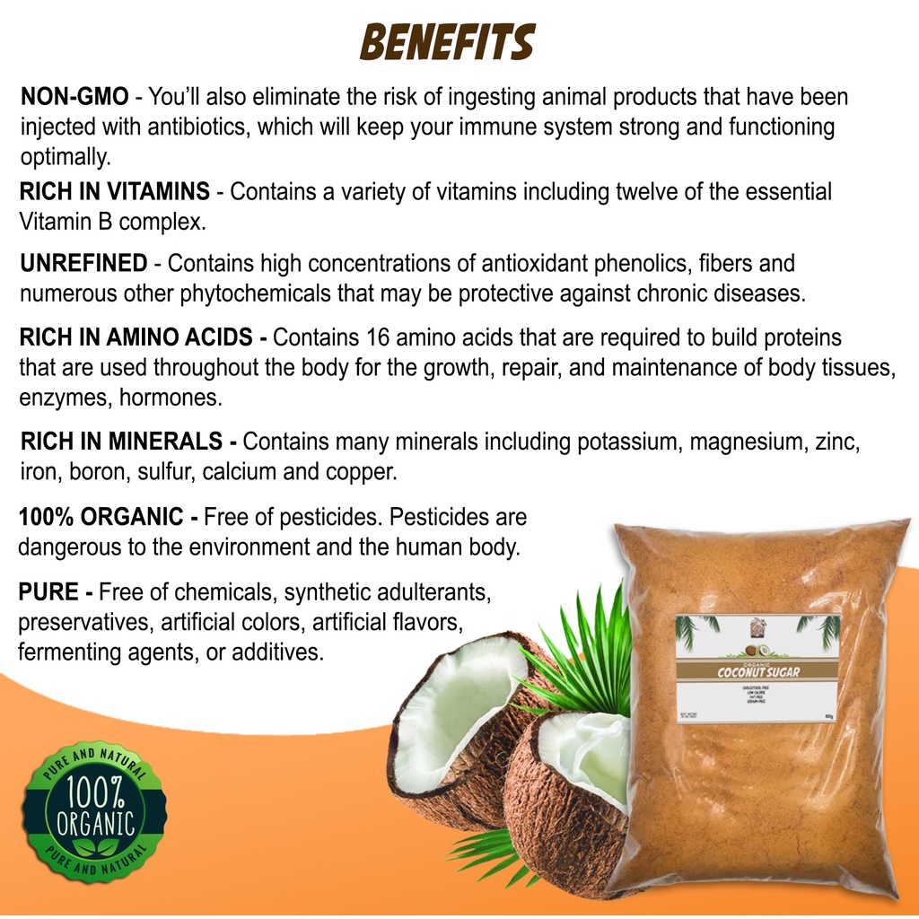 Organic Coconut Sugar - Coco Sugar - Martina's Natural Sweetener, Sugar ...