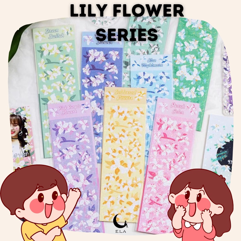 Lily Flower Series Deco Laser Sticker | Shopee Philippines