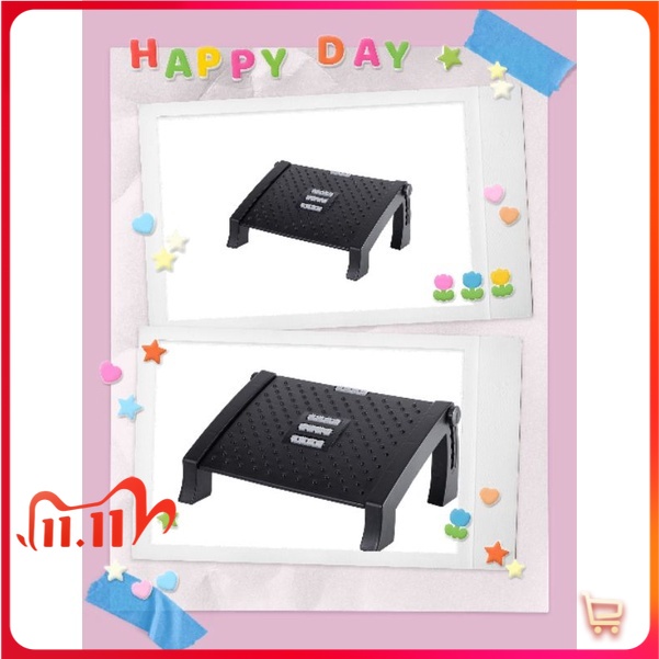 NEWErgonomic Footrest 2-Level Height Adjustable Angle Office Foot Rest ...