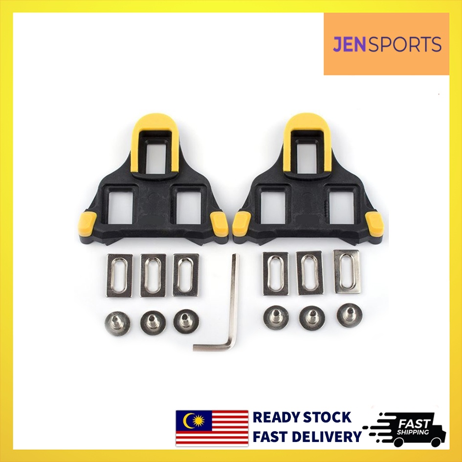 JENSPORTS SPD SL Cleats set 6 Degrees float Cycling Road Bike Pedal ...