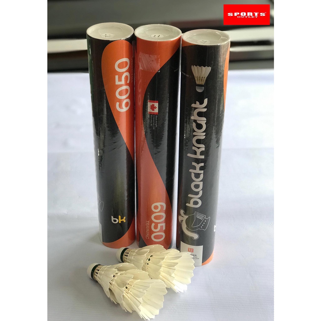 Badminton Shuttlecock High Quality 12pcs Black Knight 6050 (tube ...