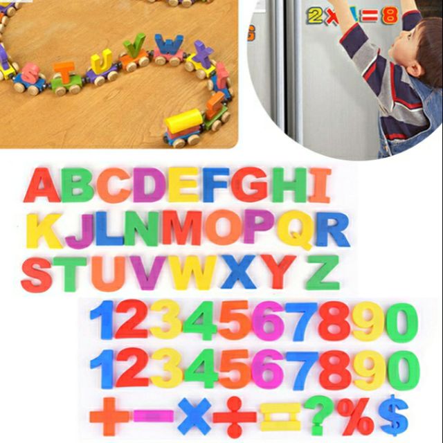 Letters / Numbers Teaching Educational Magnets Alphabet Colorful ...