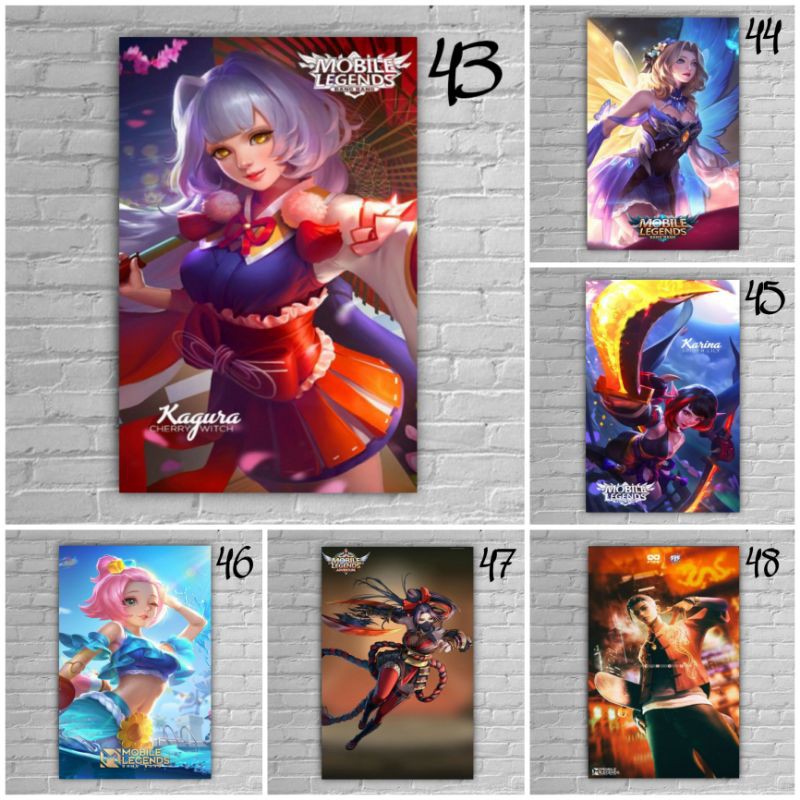 MOBILE LEGENDS WALL POSTER 41-60/WITHOUT FRAME. | Shopee Philippines