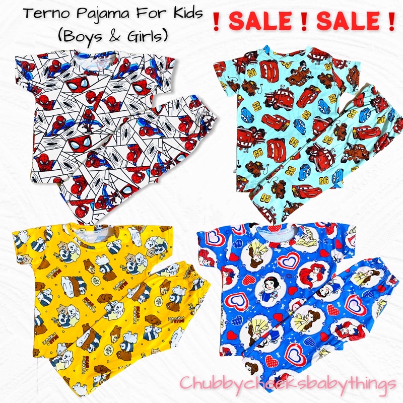 TERNO PAJAMA SET FOR KIDS (6mos to 12yo) | Shopee Philippines