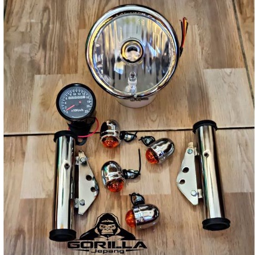 A set of HD jute pesek lamps, set of turn signal brackets and ...