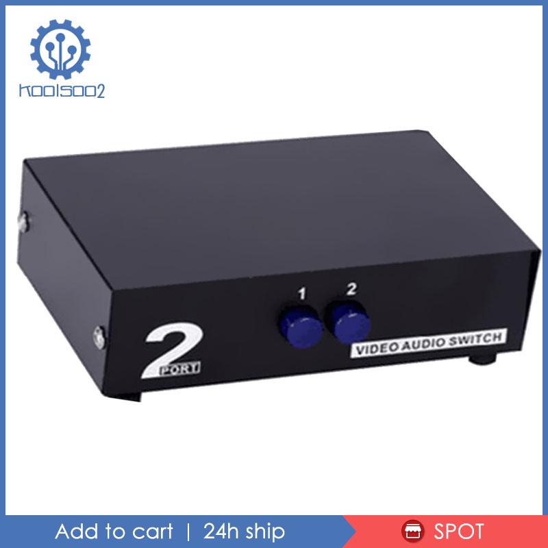 [KOO2-10--] 2 in 1 Out 2 Way Composite AV Switcher 3 RCA Video L ...