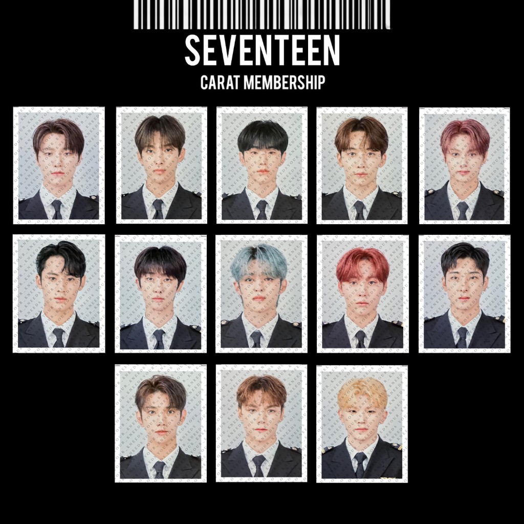 Seventeen CARAT MEMBERSHIP KIT ID PHOTO SET (UNOFFICIAL) | Shopee ...