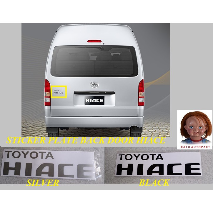 TOYOTA HIACE HI ACE REAR DOOR PLATE STICKER | Shopee Philippines
