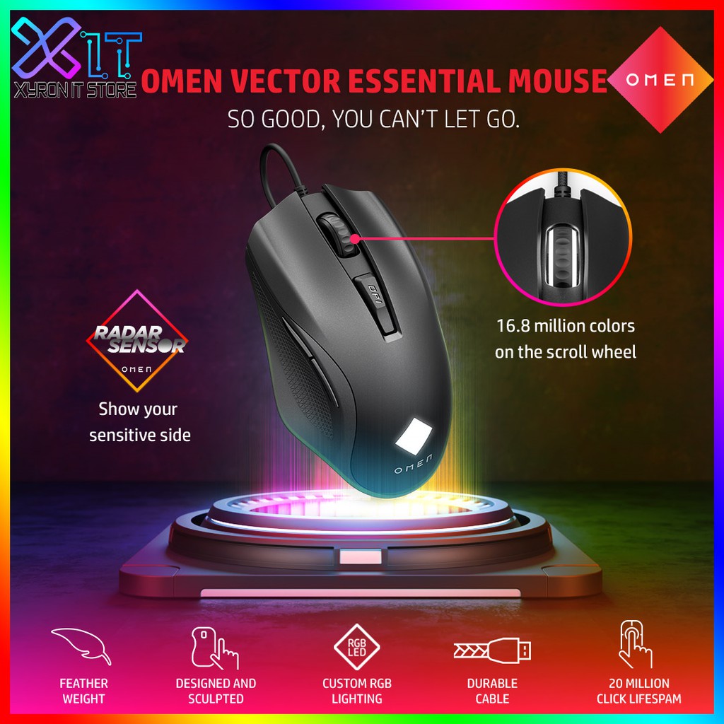HP OMEN Vector Mouse HP Omen Gaming Mouse 1 Year Warranty by HP ...