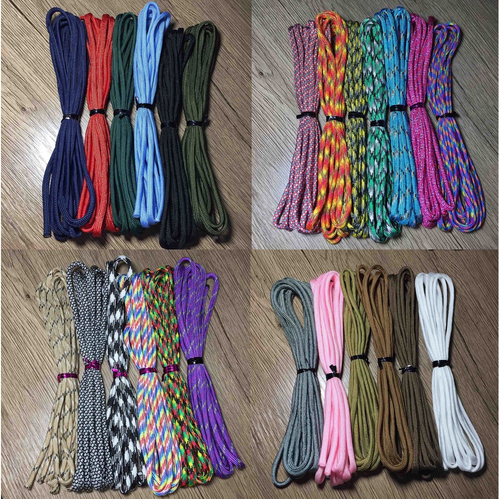3 meter (10 ft) Paracord 4mm thick DIY outdoor strap 5 inner stands ...
