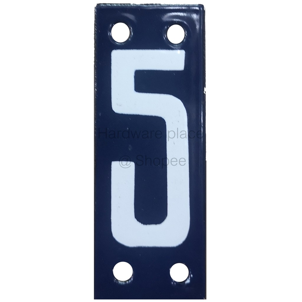 Large Number Plate Blue Floor White Numbers | Shopee Philippines