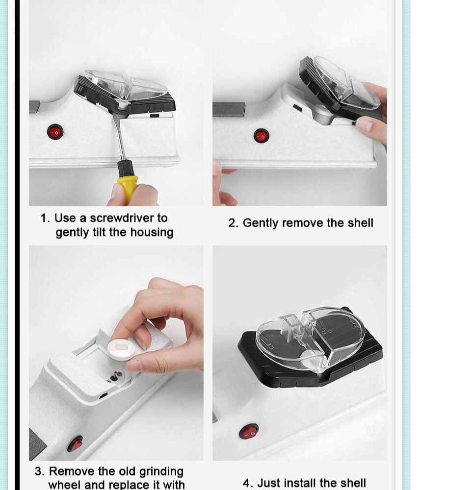 LaVie Electric Knife Sharpener Stone USB Electric Adjustable Kitchen ...