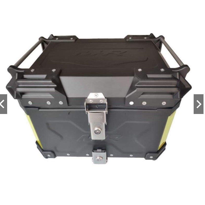 MHR Alloy Top Box 45L W/ Plate Black Metal V3 W/FREEBIES SIDE MIRROR ...