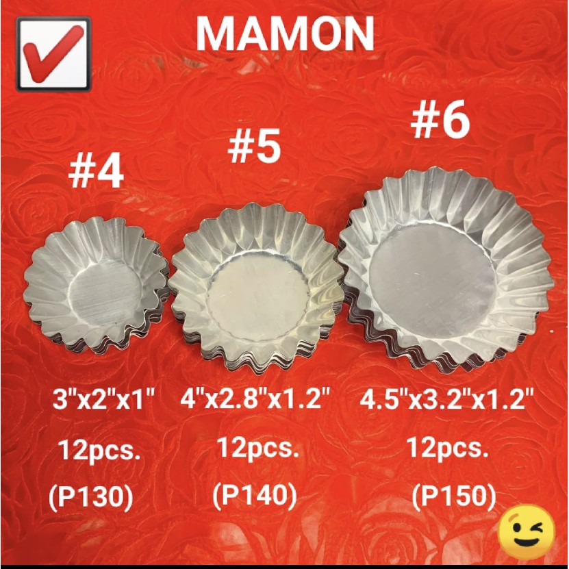 MAMON ALUMINIUM MOULD SIZE#4/5/6 (12PCS. SET) | Shopee Philippines