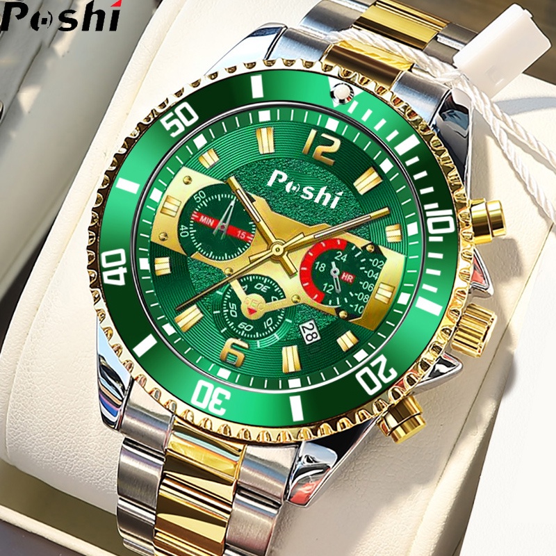 POSHI Brand Fashion Watch Men Original Waterproof Calendar display ...