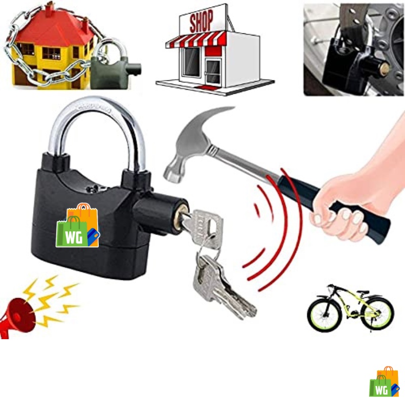 Security Alarm Padlock Electronic with Alarm Pad Locks for Main Door ...