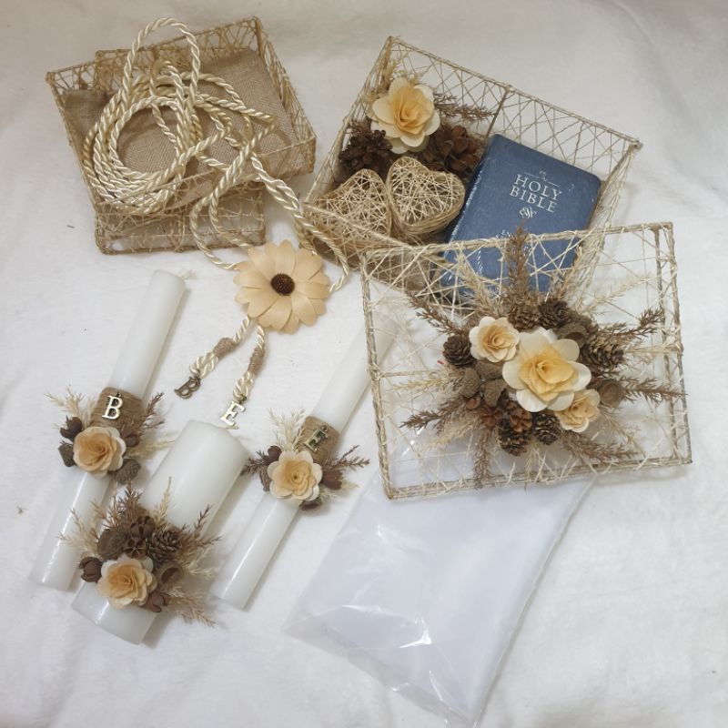 Wedding Essential Boho set with 3 in 1 box for coins,ring and bible ...