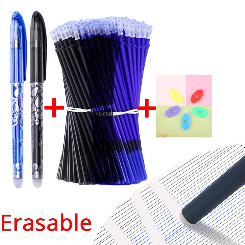 Erasable ballpen Black,blue,red ink gel pen set Refills 0.5mm ball tip ...