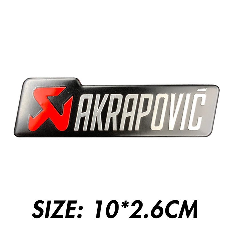Akrapovic Exhaust Pipe Sticker Heat Resistant 3D Aluminium Material ...