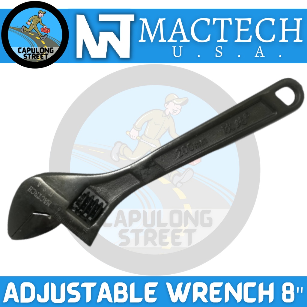 Unlitools Mactech adjustable wrench 8 inches katala wrench mechanics tool | Shopee Philippines