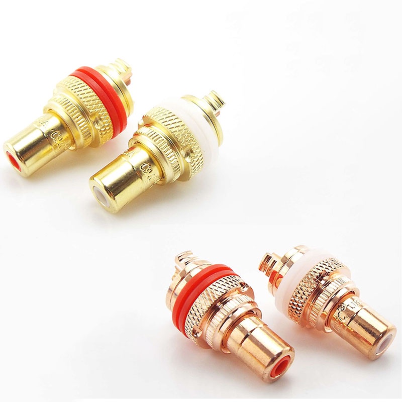 High-end RCA Connector Adapter Jack HIFI Terminals Plug Pom Insulation ...
