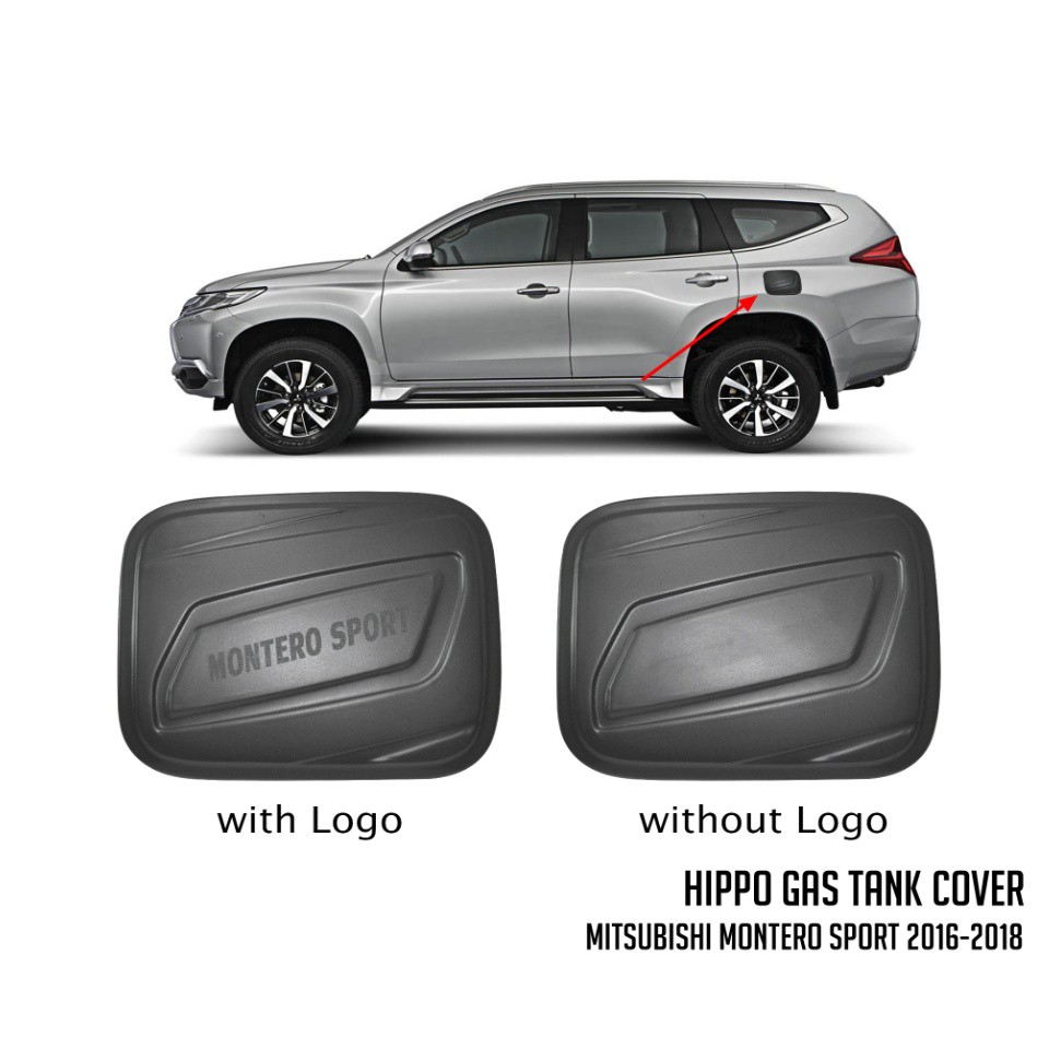 Montero 2016-2025 Gas Tank Cover with logo matteblack ( montero ...