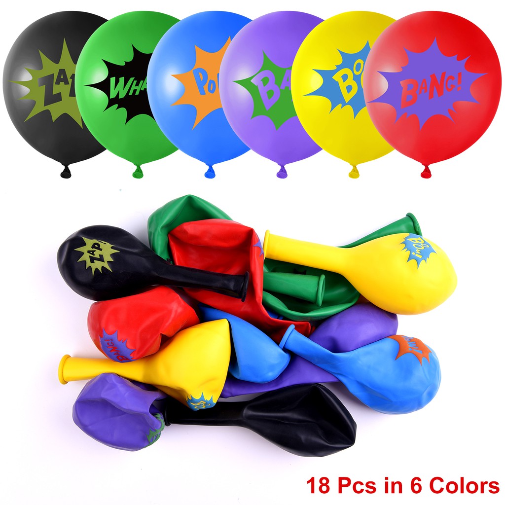 KUUQA18PCS Superhero Balloons Children's Party Balloons Multicolor ...