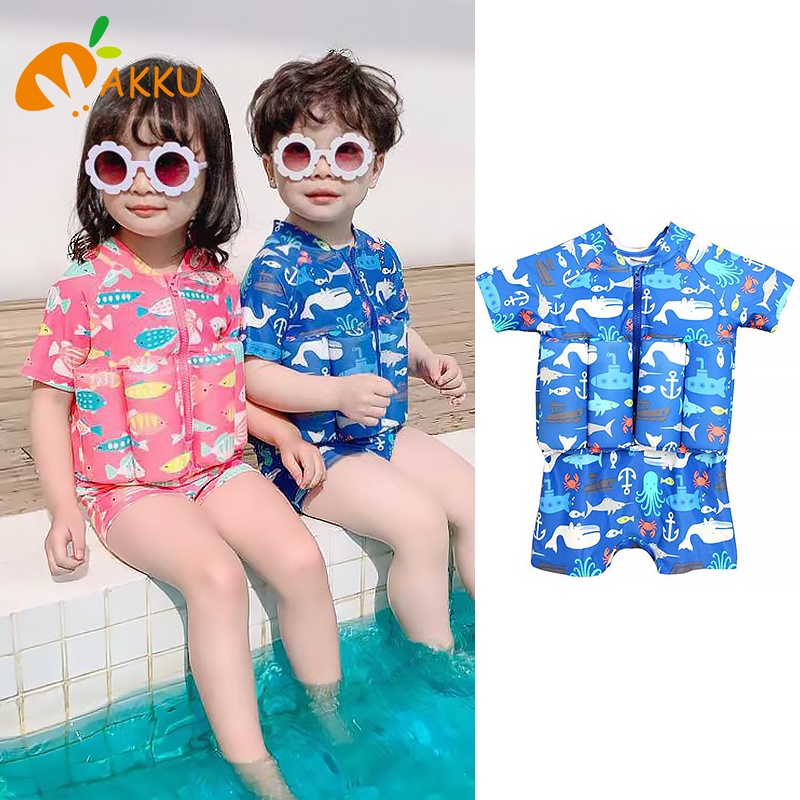 Kids Floating Swimsuit Boys And Girls One-Piece | Shopee Philippines