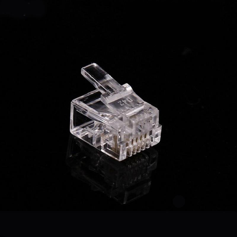 20pcs RJ12 Modular Plug Telephone connector 6P 6C RJ12 Connector Gold ...