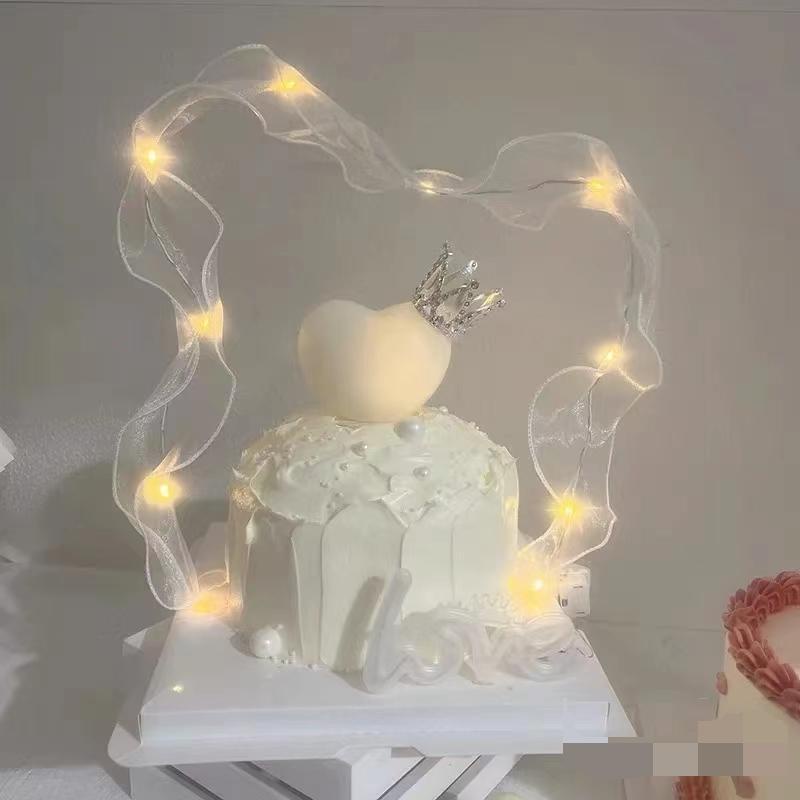 LED love light cake decoration LED wedding cake decoration luminous ...
