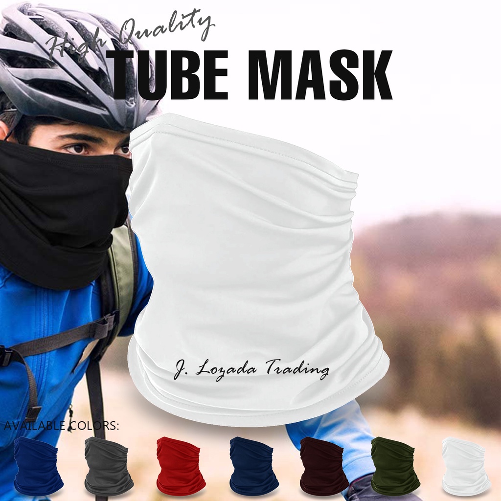 FACE COVER SCARF TUBE MASK - CTM PLAIN - FOR MEN & WOMEN- Neck Gaiter ...