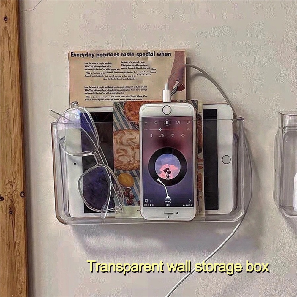 Wall-mounted Wall Storage Box Non-punch Racks Home Dormitory Storage ...