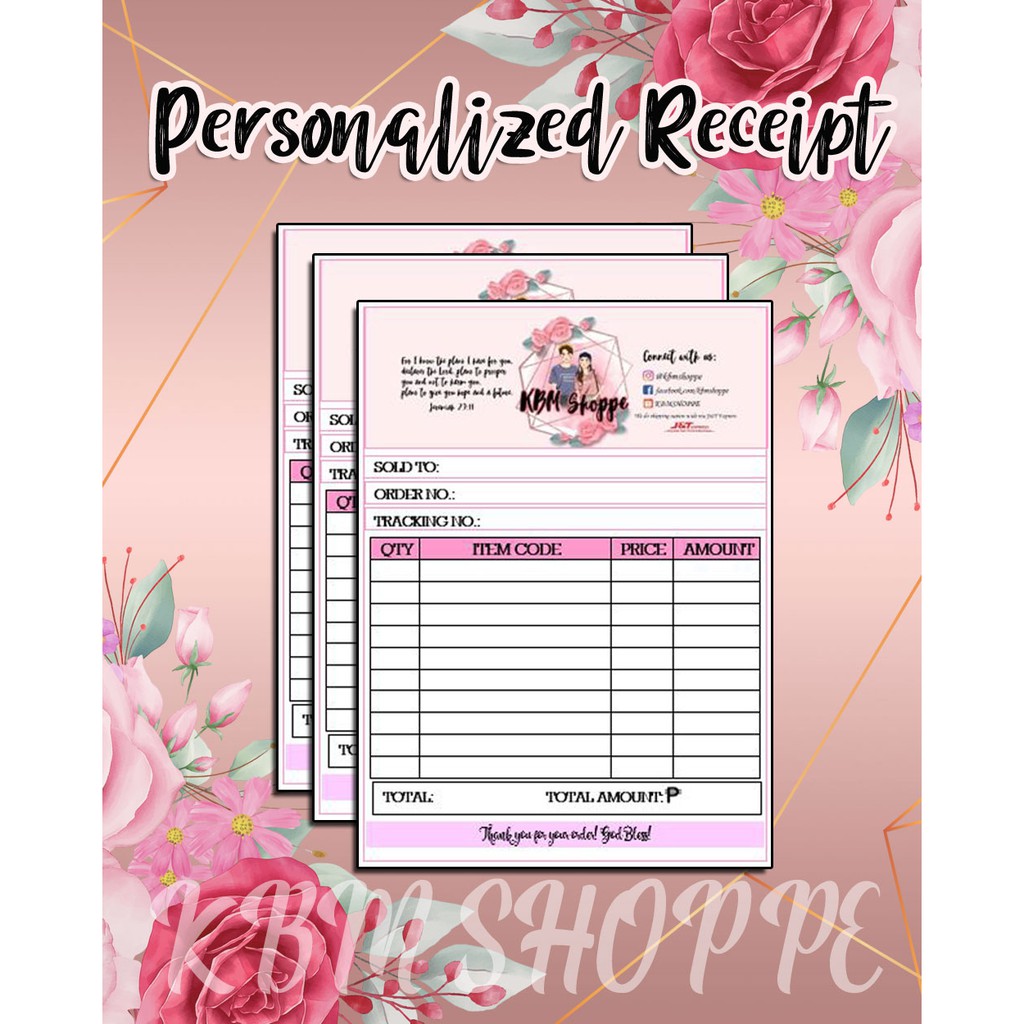 Personalized Receipt Non-Official (50 sheets/pad) | Shopee Philippines