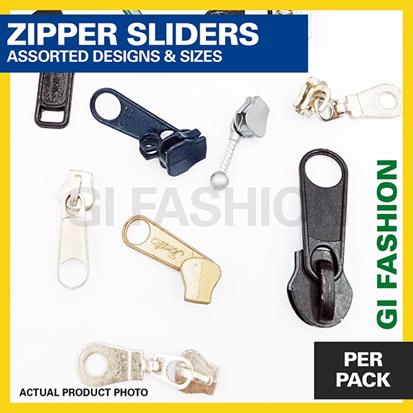 50 PIECES Zipper Slider / Runner / Header assorted design for ...