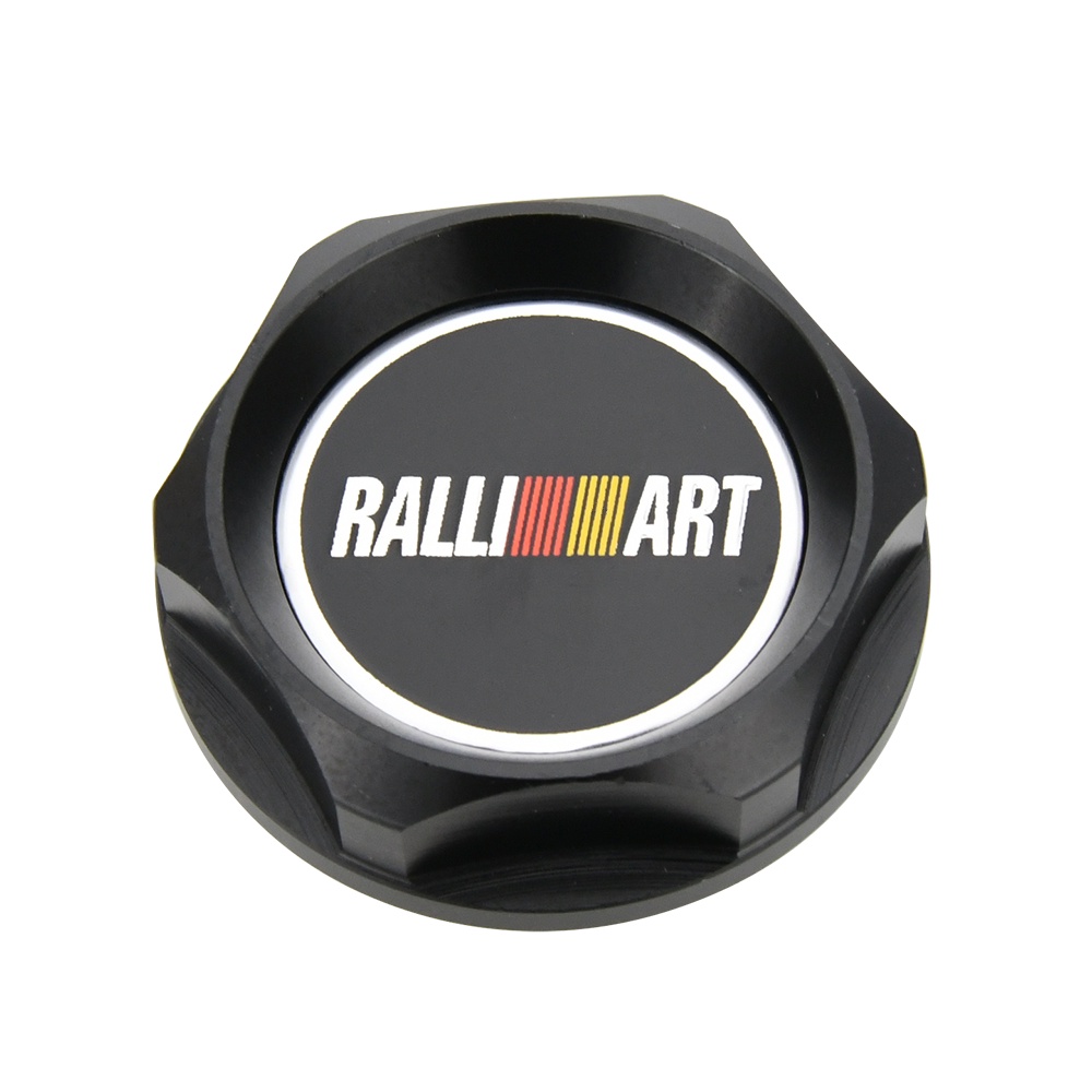 Aluminium Engine Oil Cap RALLIART Logo Emblem Oil Tank Cover For ...