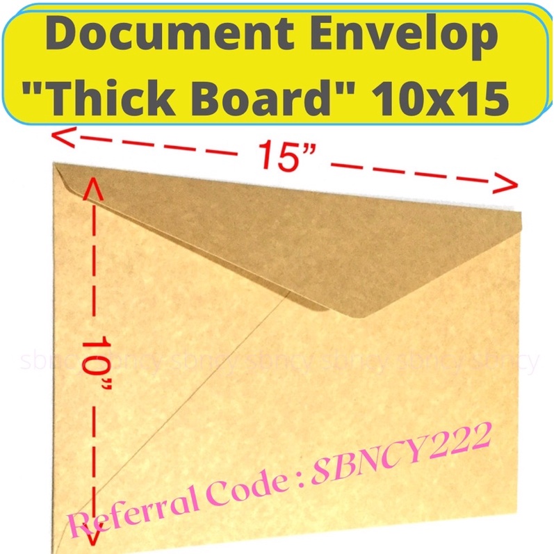 Document Envelope Thick 10 x 15" (Sold by 10's) | Shopee Philippines