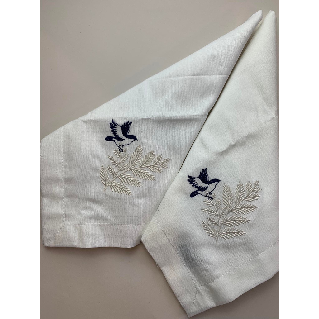 Prussian set of embroidered table napkin only | Shopee Philippines