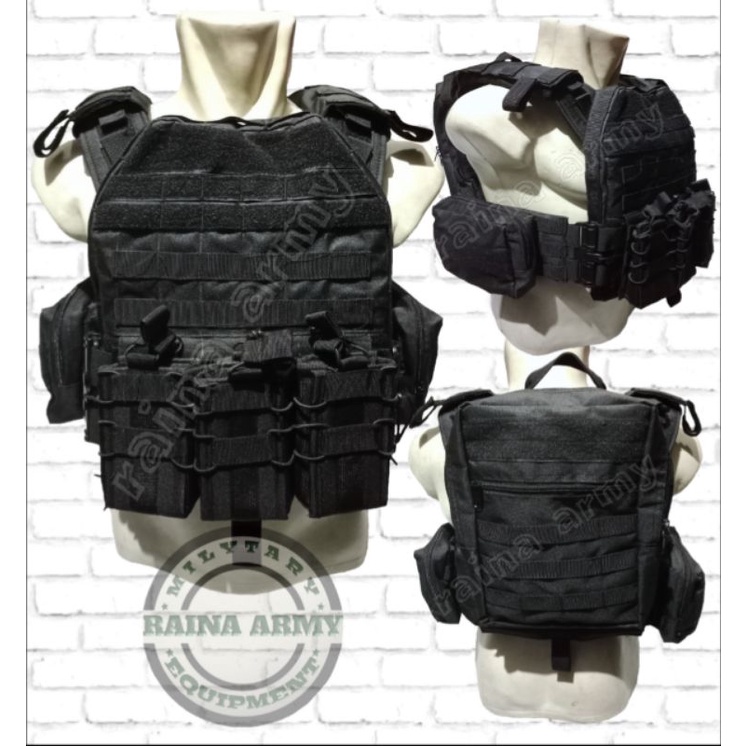 HITAM Quick release vest men's black task force vest | Shopee Philippines
