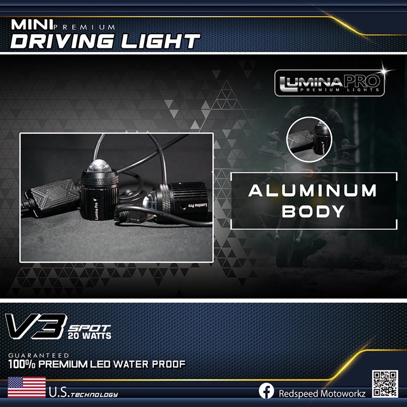 LUMINA PRO MINI DRIVING LIGHT V3 (White/Yellow) | Shopee Philippines